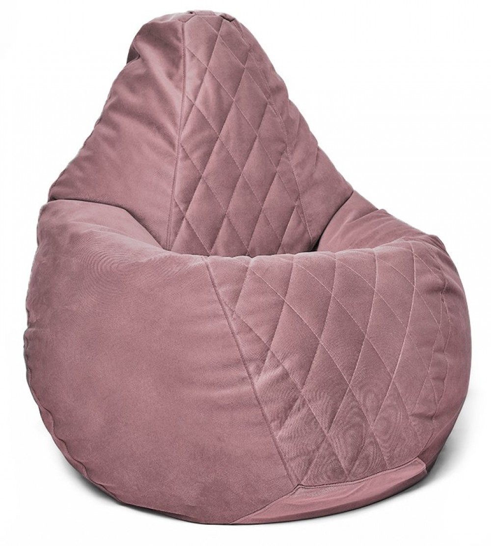 Fotoliu sac Bean Bag Pară "Maserrati" Romb L Pink